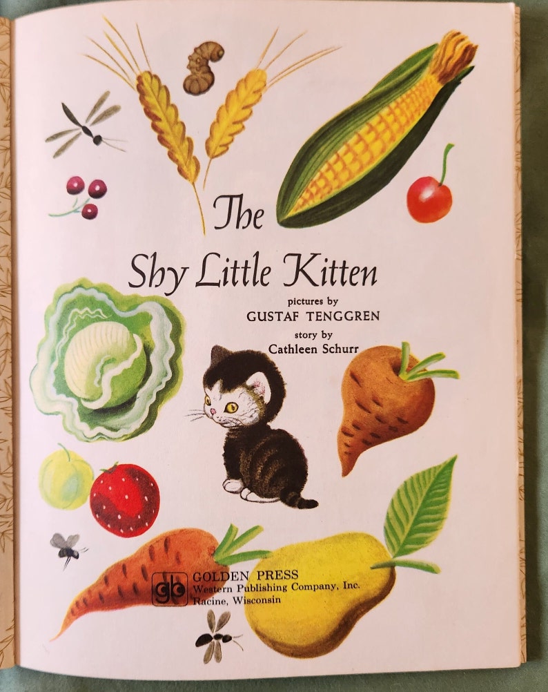 The Shy Little Kitten | 11th Printing 1977 | A Little Golden Book - Etsy