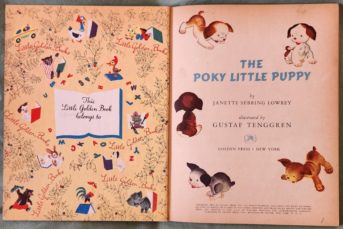 The Poky Little Puppy | 1942 | A Little Golden Book | by Janette ...