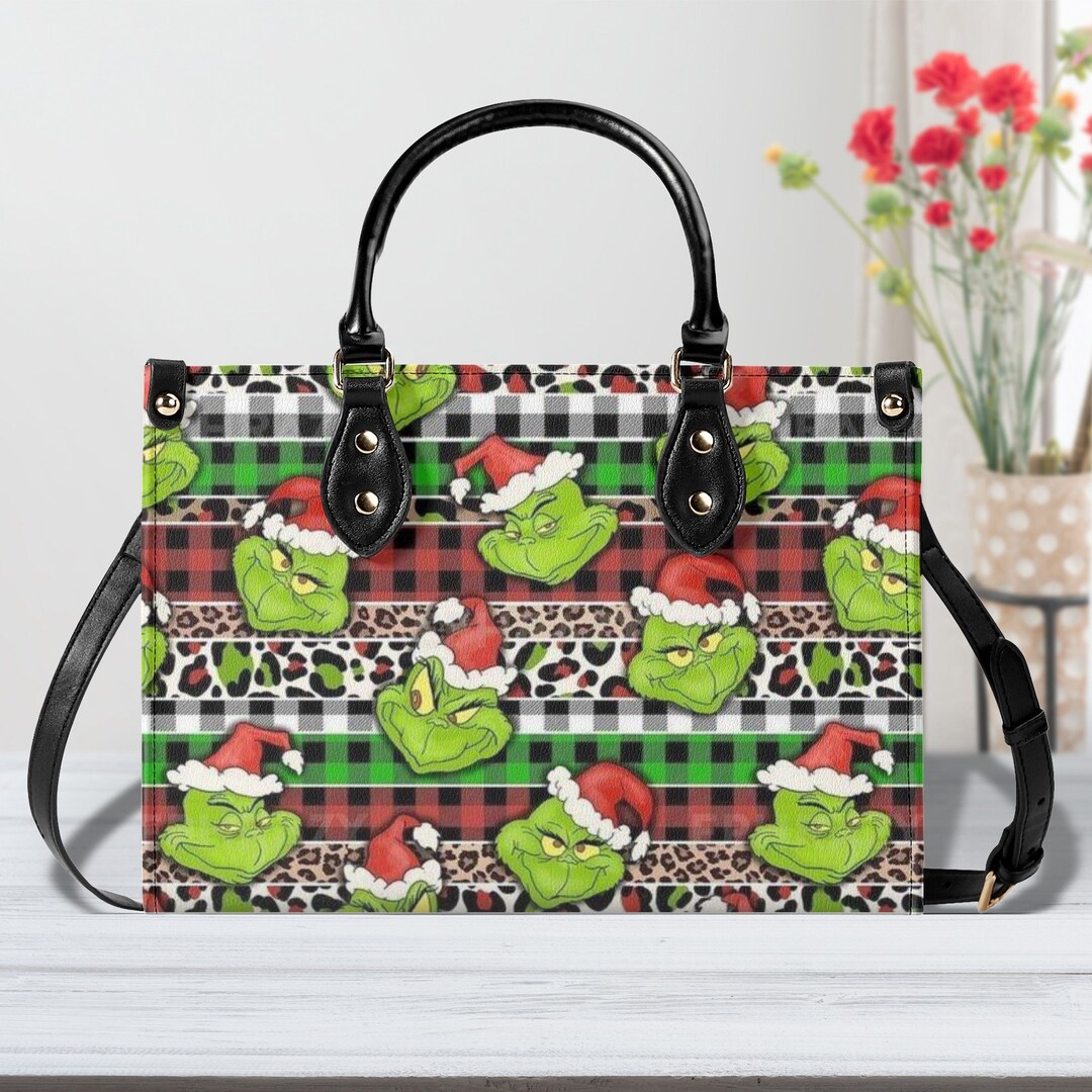 Grinch Christmas Leather Hand Baggrinch Handbaggrinch Woman - Etsy