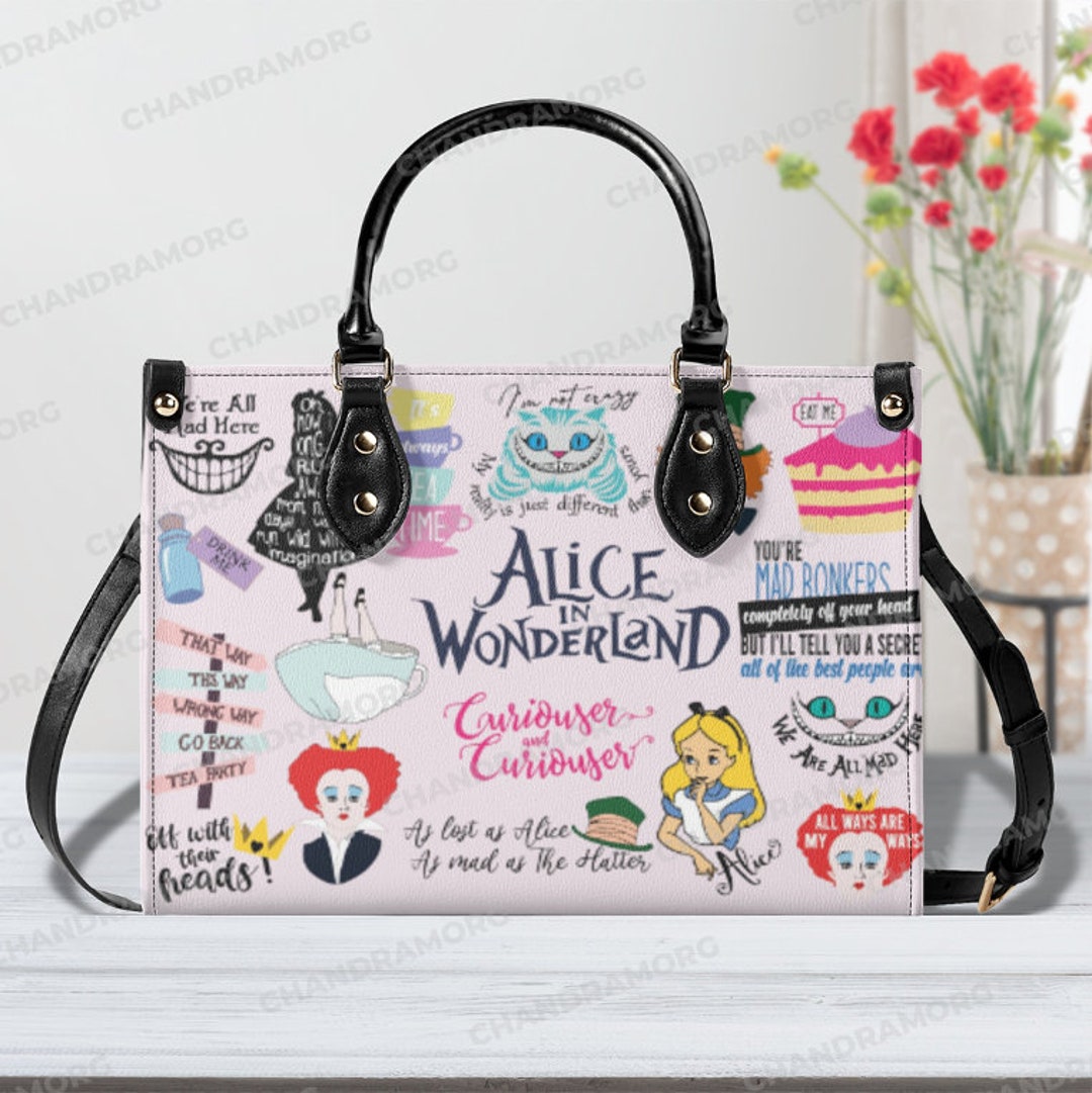 Alice in Wonderland Leather Bag Hand Bagcustom Alice Woman - Etsy