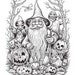 25 Halloween Gnomes Coloring Pages for Adults Creepy Gnome - Etsy
