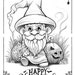 Halloween Gnomes Coloring Pages for Adults: 25 Printable Spooky Designs ...