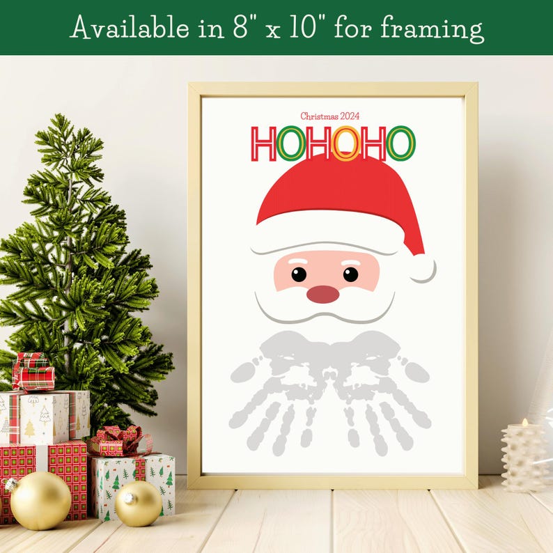 Christmas Handprint Footprint Art Craft Bundle | 6 Printable DIY ...