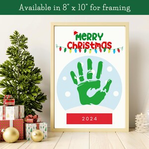 Christmas Handprint Footprint Art Craft Bundle 6 Printable DIY Projects ...
