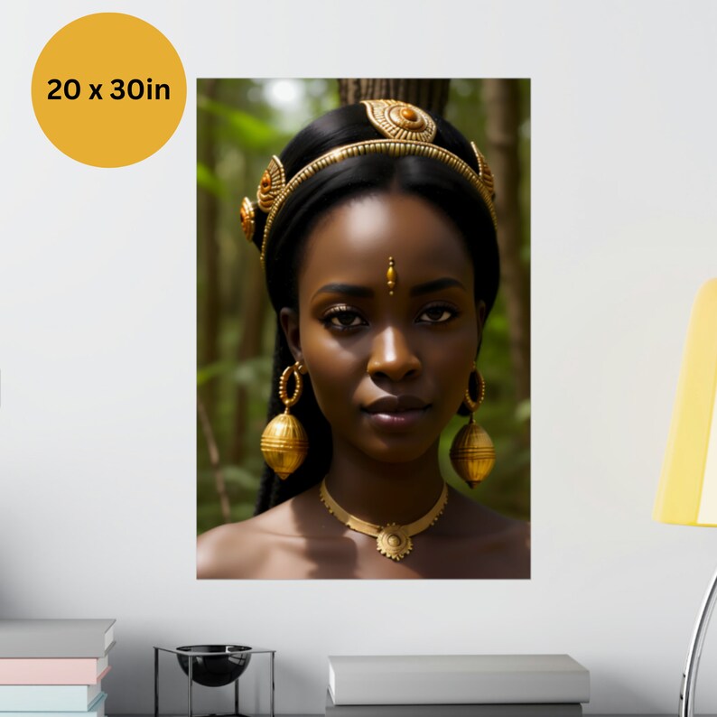 Aja Yoruba African Goddess Poster Wall Art Forest Goddess - Etsy