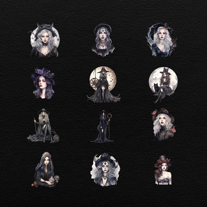 Dark Witch Clipart Witchcraft Witches PNG Witches - Etsy