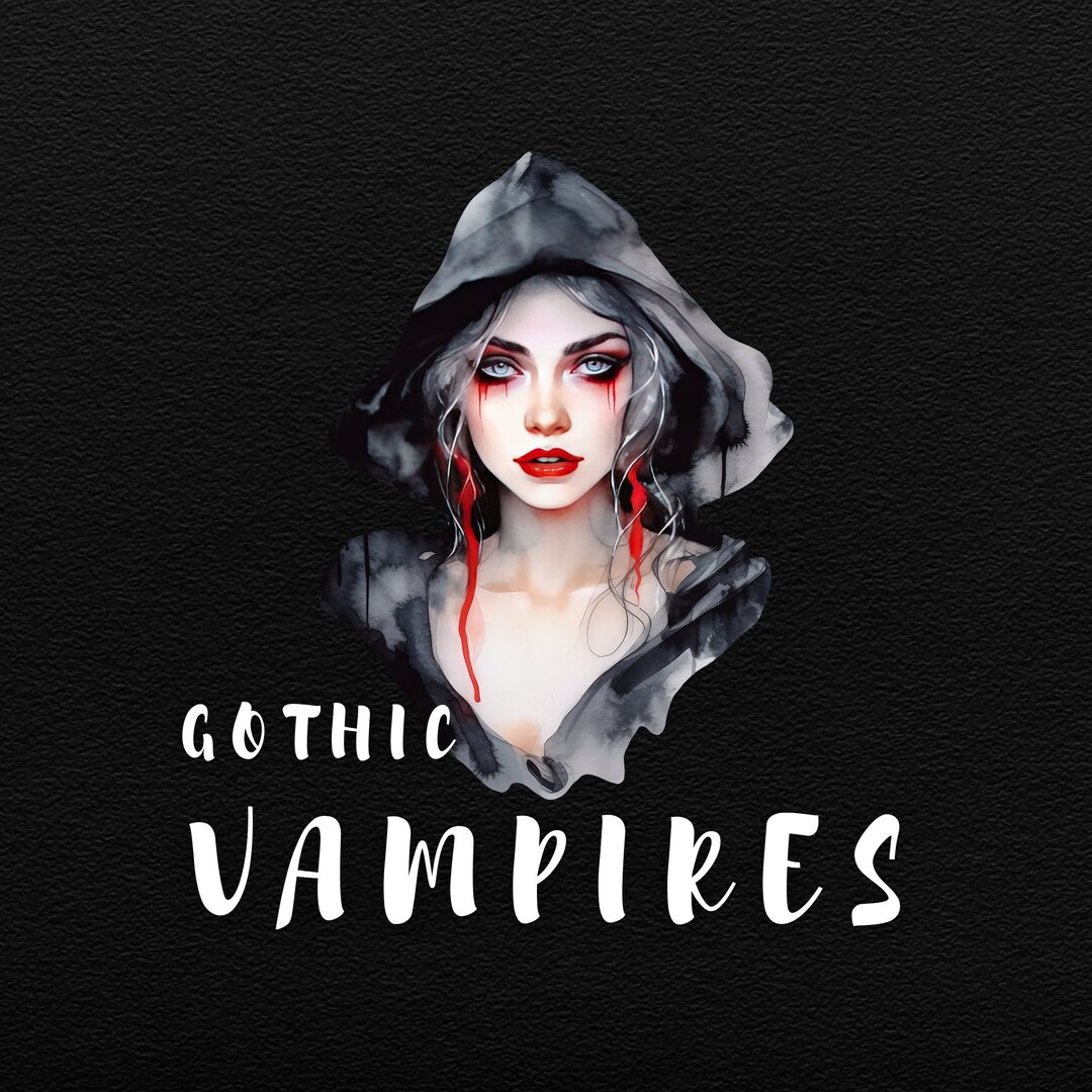 Gothic Vampires, Vampire Clipart, Clipart Bundle, Halloween Vampires ...