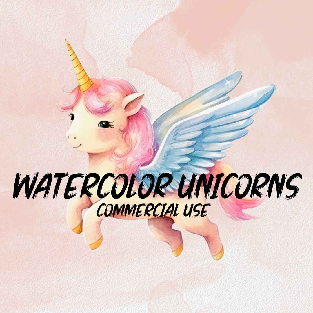 Watercolor Cute Unicorns Clipart, Transparent PNG, Unicorn Clipart ...