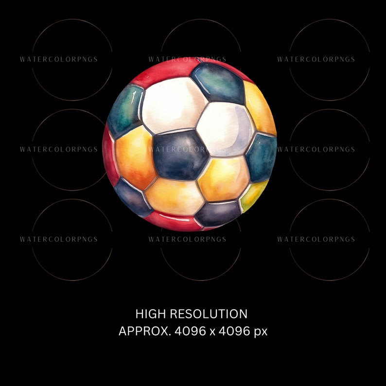 Watercolor Sports Clipart, Watercolor Sports Balls, Instant Download ...