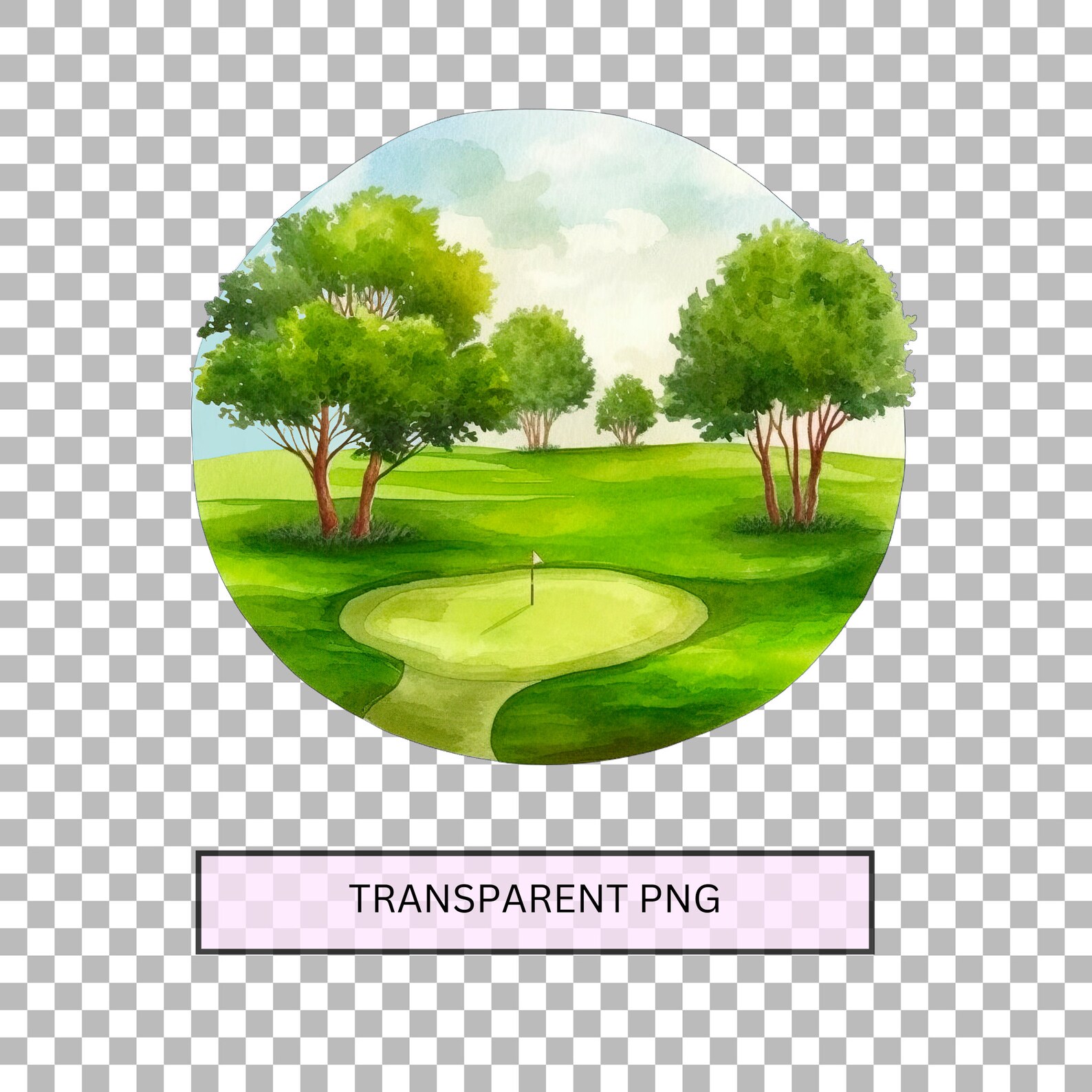 Watercolor Golf Clipart, Digital, Golf Ball, Watercolor Clipart, Golf ...