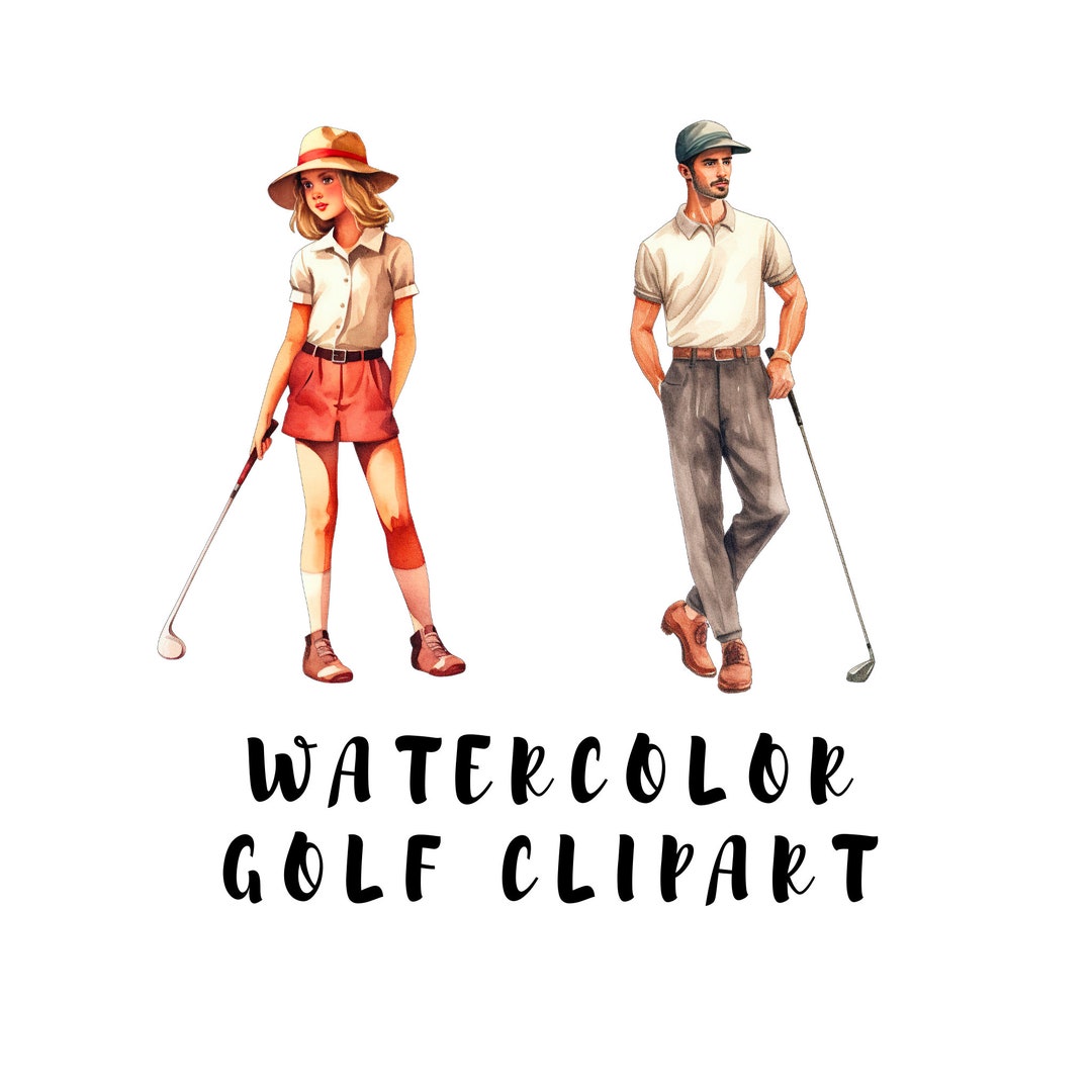 Watercolor Golf Clipart, Digital, Golf Ball, Watercolor Clipart, Golf ...