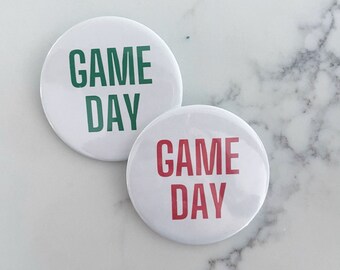 Football Player 3 Pinback or Magnetic Gameday Custom - Etsy
