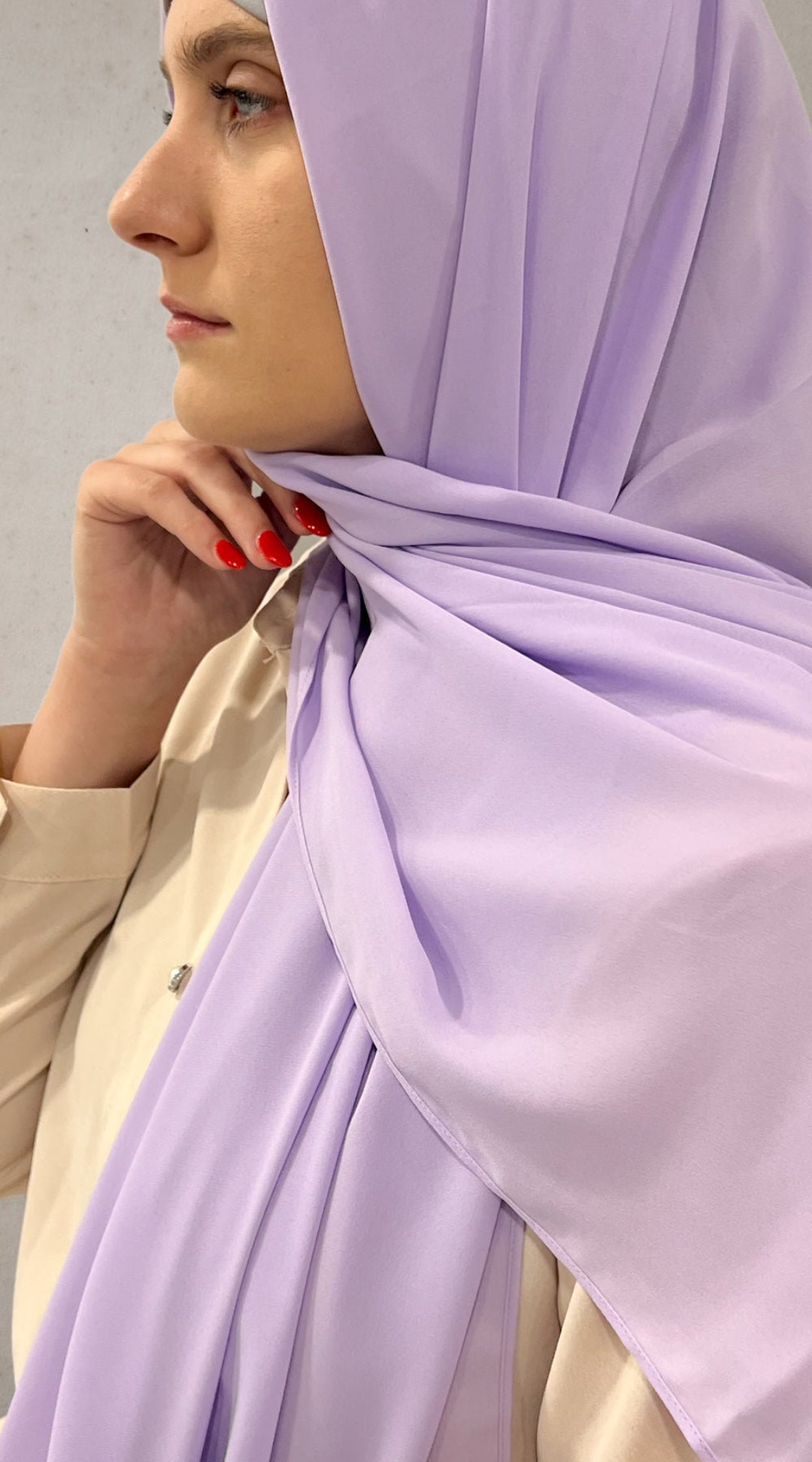 Chiffon Hijab Light Purple - Etsy