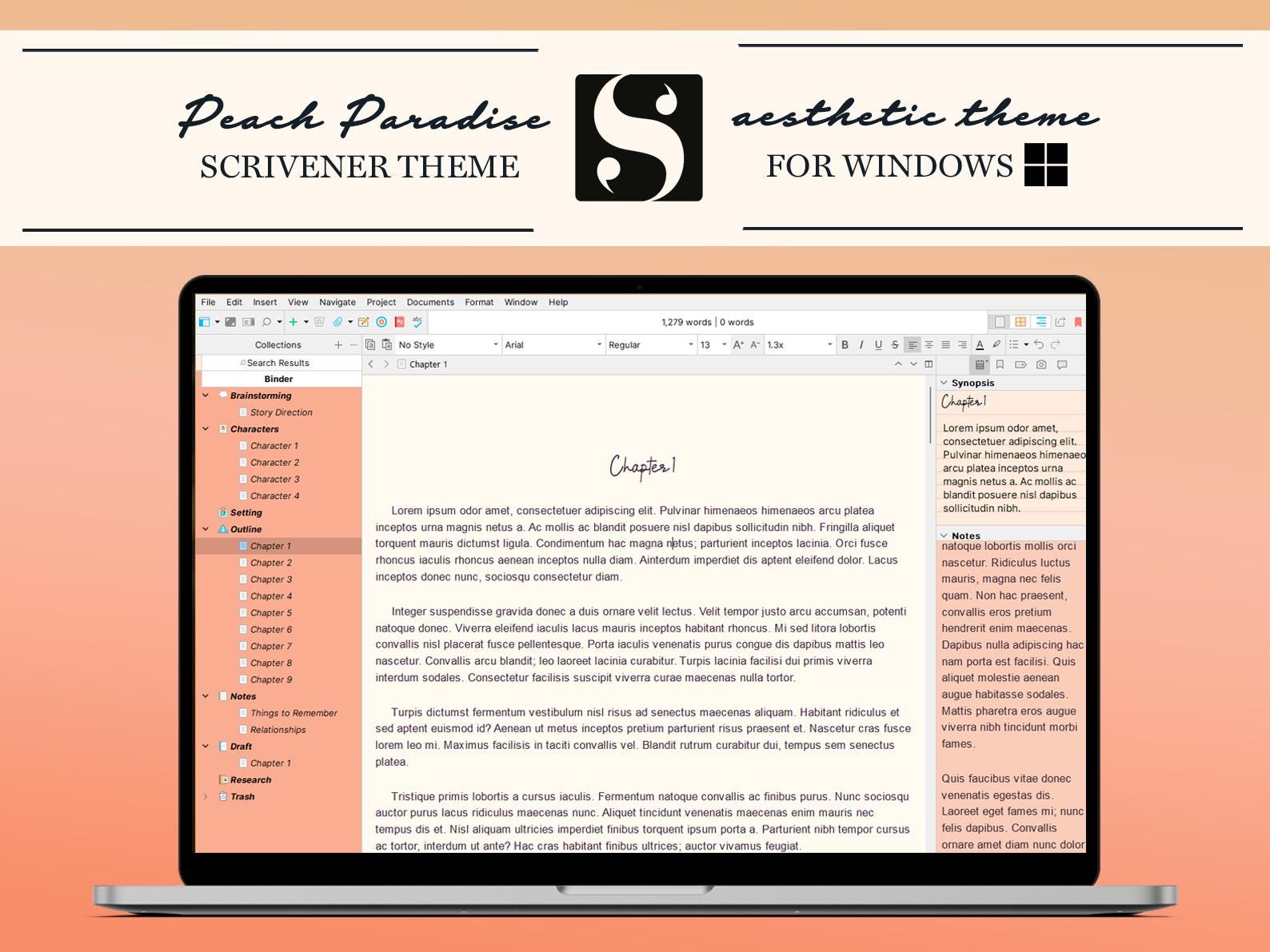 Scrivener Aesthetic Theme for Windows All-in-one Bundle - Etsy