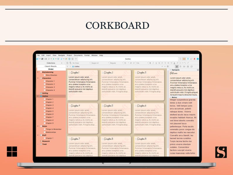 Scrivener Aesthetic Theme for Windows Peach Paradise Summer Colors - Etsy