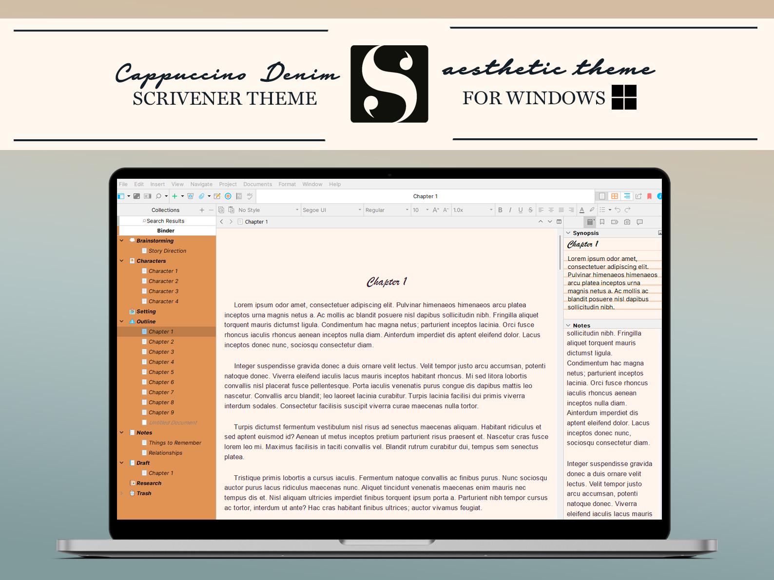 Scrivener Aesthetic Theme for Windows | All-in-one Bundle - Etsy