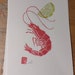 Prawn Original Lino Print - Etsy