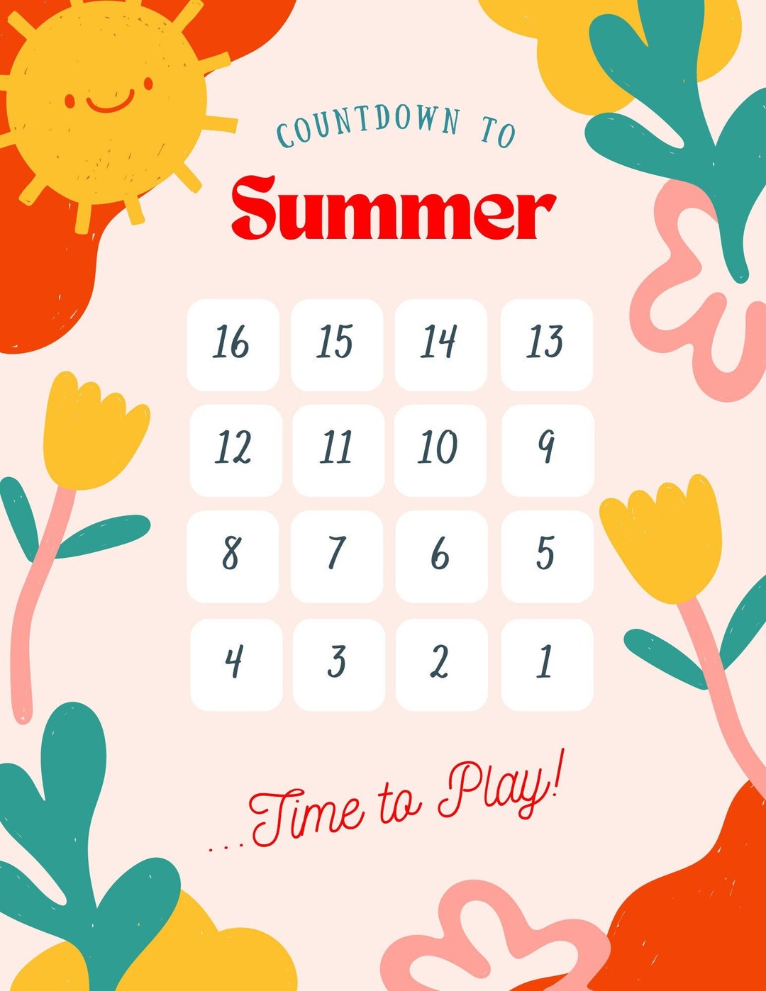 Summer Countdown Print! - Etsy