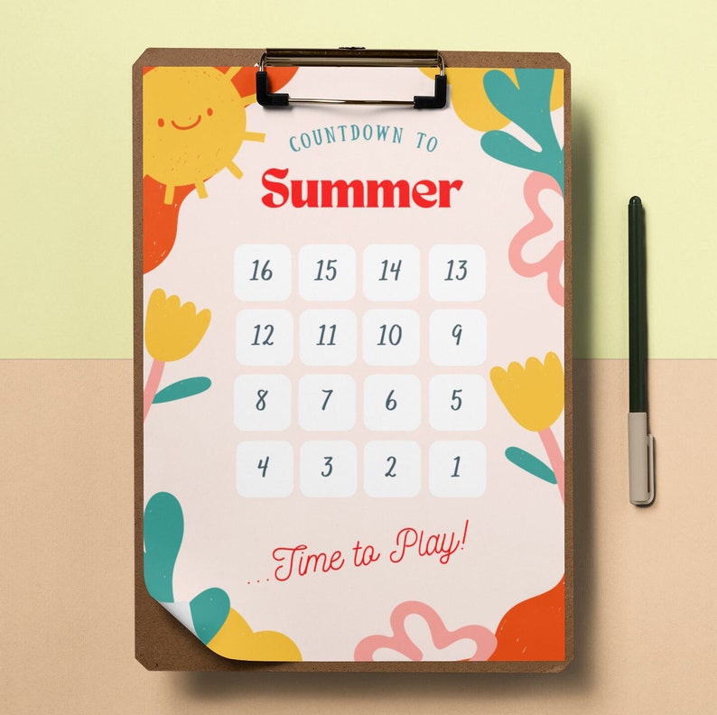 Summer Countdown Print! - Etsy