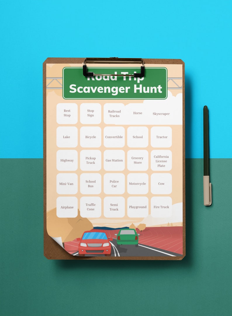 Road Trip Scavenger Hunt Printable - Etsy
