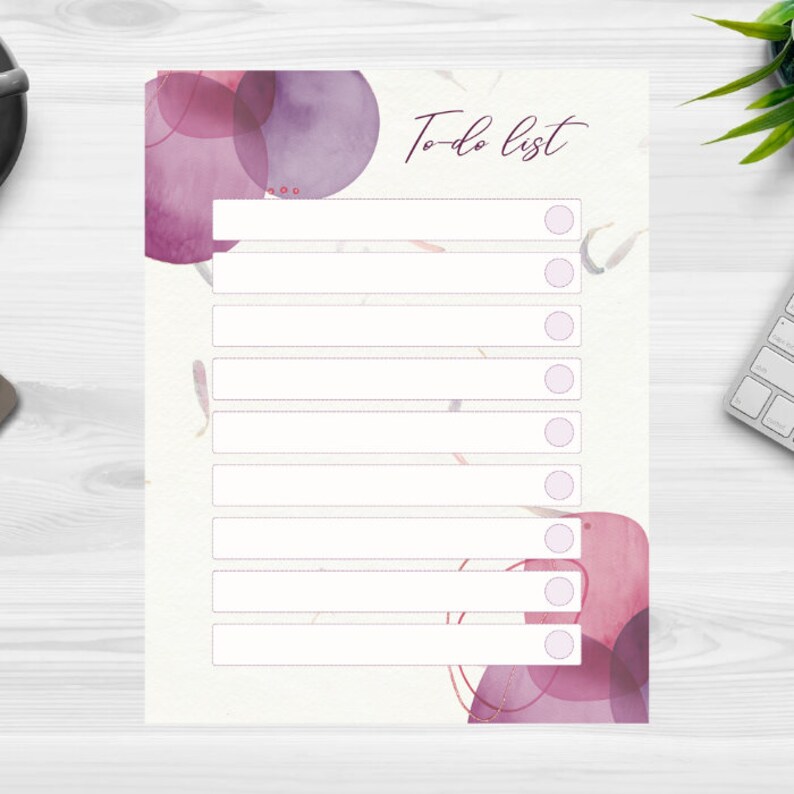 Purple To-do List - Etsy