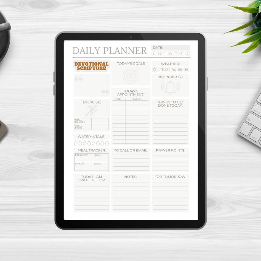 Grey Inspirational Daily Planner - Etsy