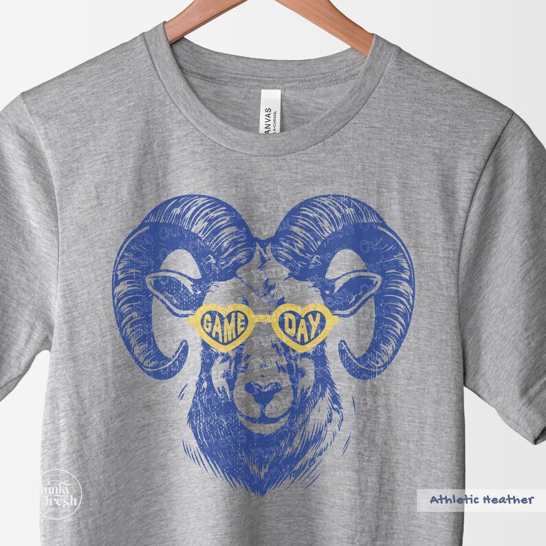 Los Angeles Rams Game Day T-shirt, Retro Inspired Rams Mascot T-shirt ...