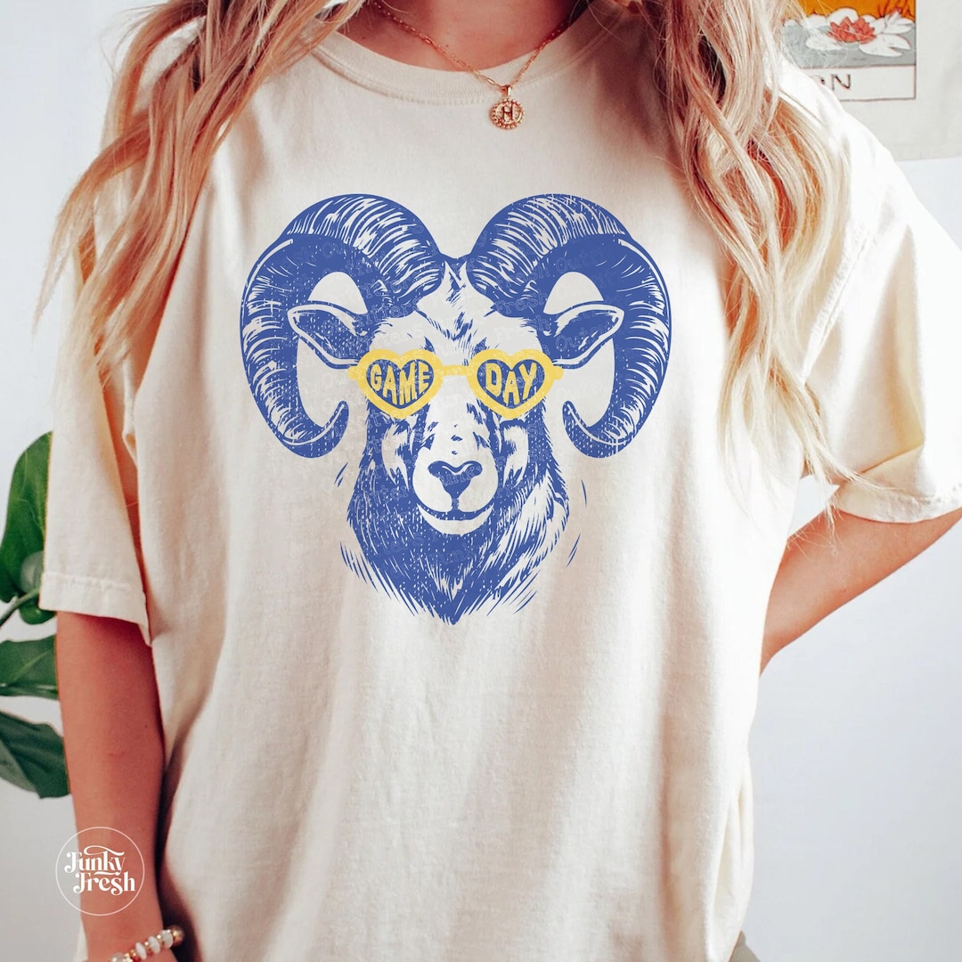 Los Angeles Rams Game Day T-shirt, Retro Inspired Rams Mascot T-shirt ...