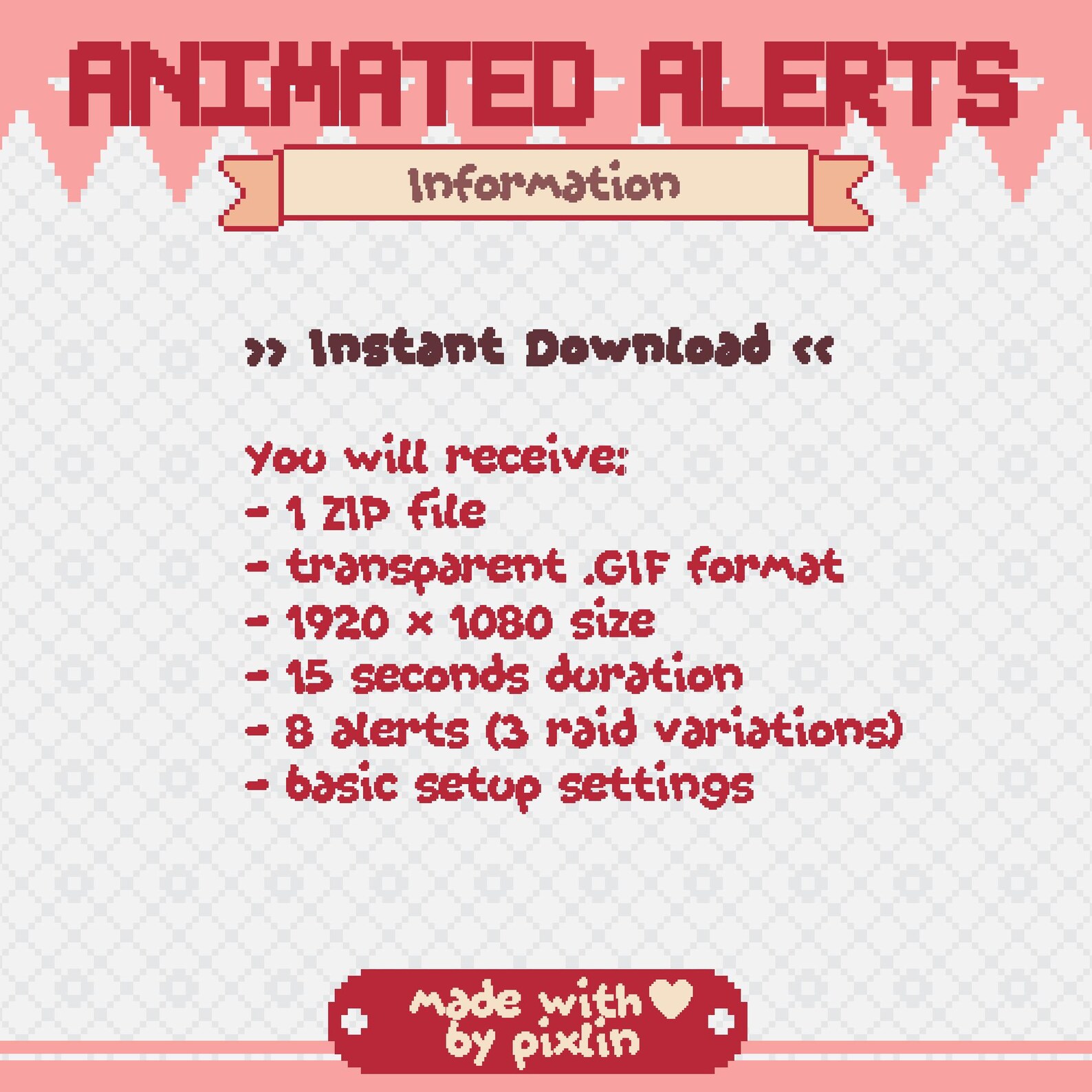 White Duck Pixel Stream Alerts Pack | Animated Duck Alerts ...