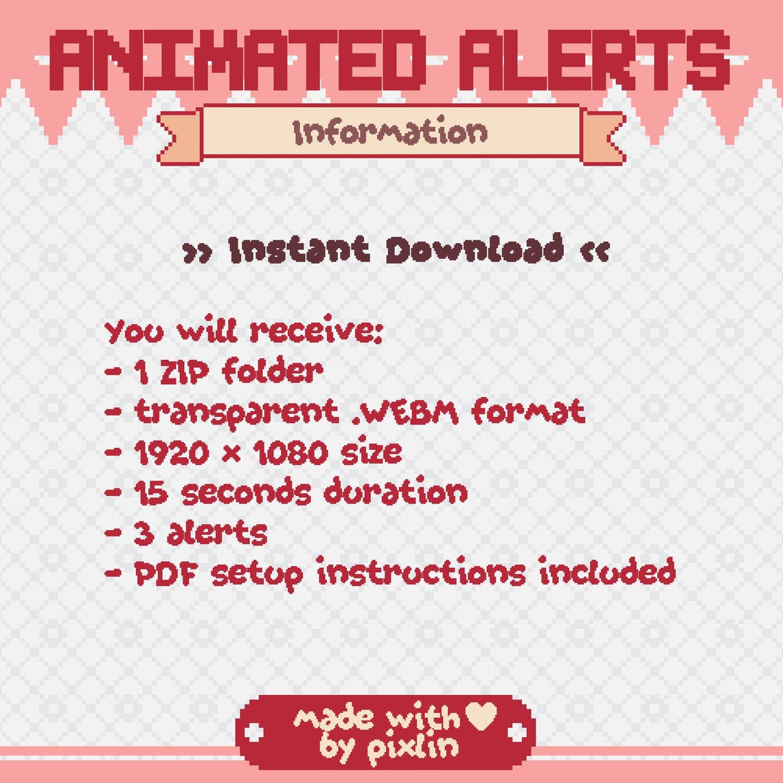 Cats Twitch Raid Alert Pack | Cute Animated Pixel Cat Bundle | Stream ...
