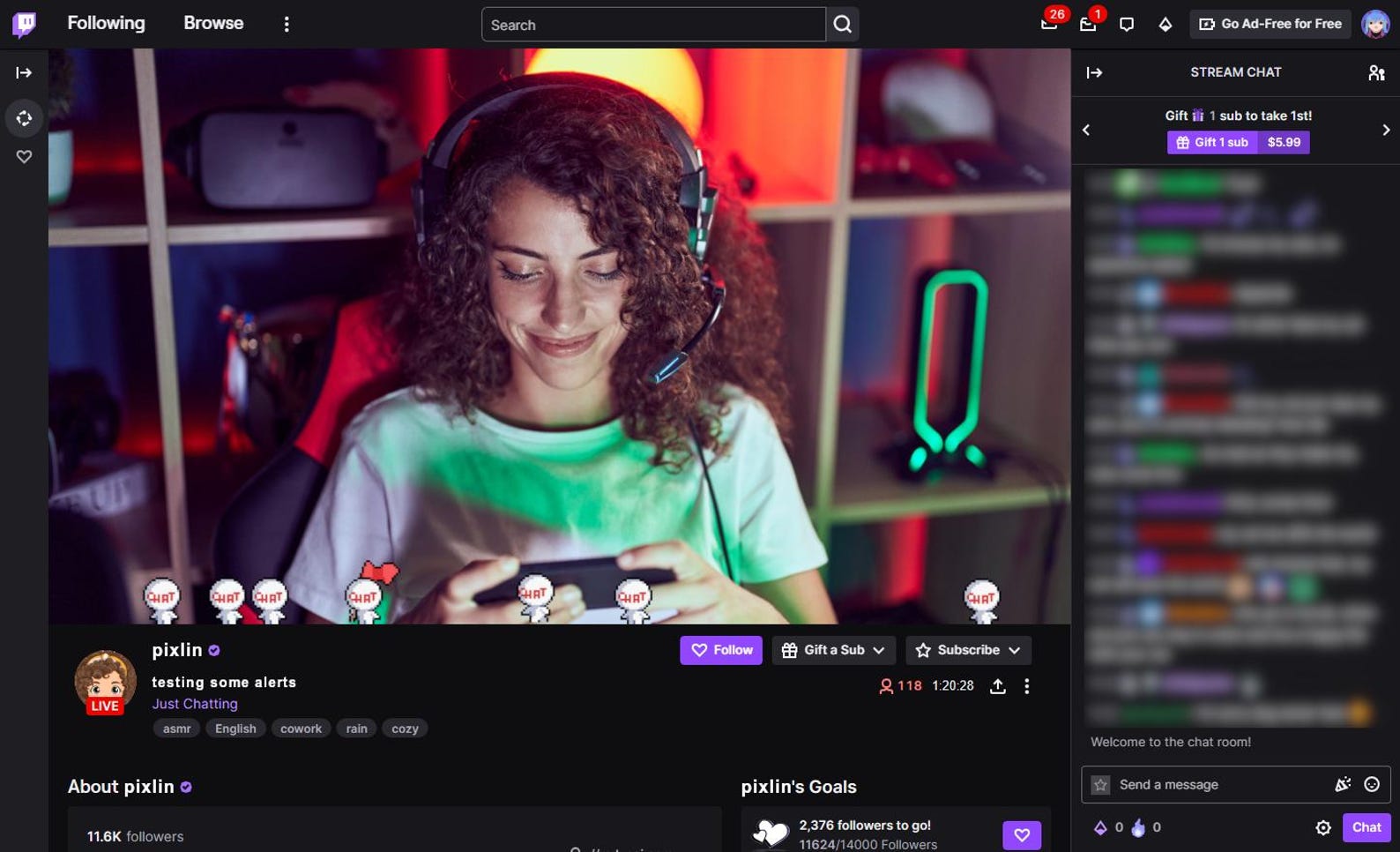 Chat Doll Twitch Raid Alert Pack | Cute Animated Pixel Chibi Bundle ...