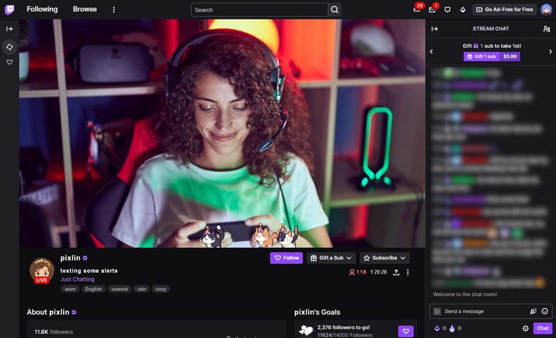 Cats Twitch Alerts Pack | Cute Animated Pixel Cat Bundle | Kitty Pet ...