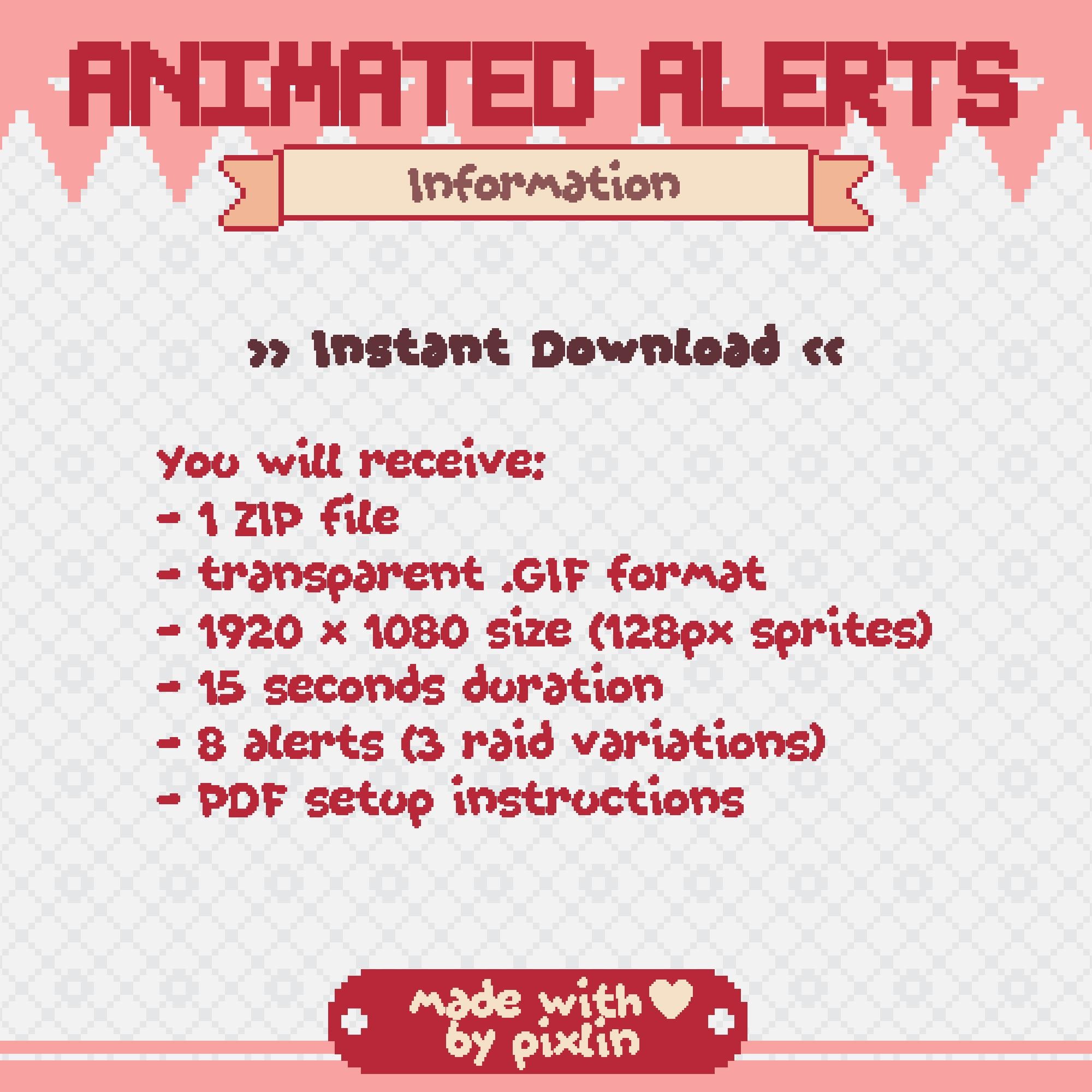 Slimes Stream Alert Pack | Animated Alerts | Cute Slimes Twitch Alerts ...