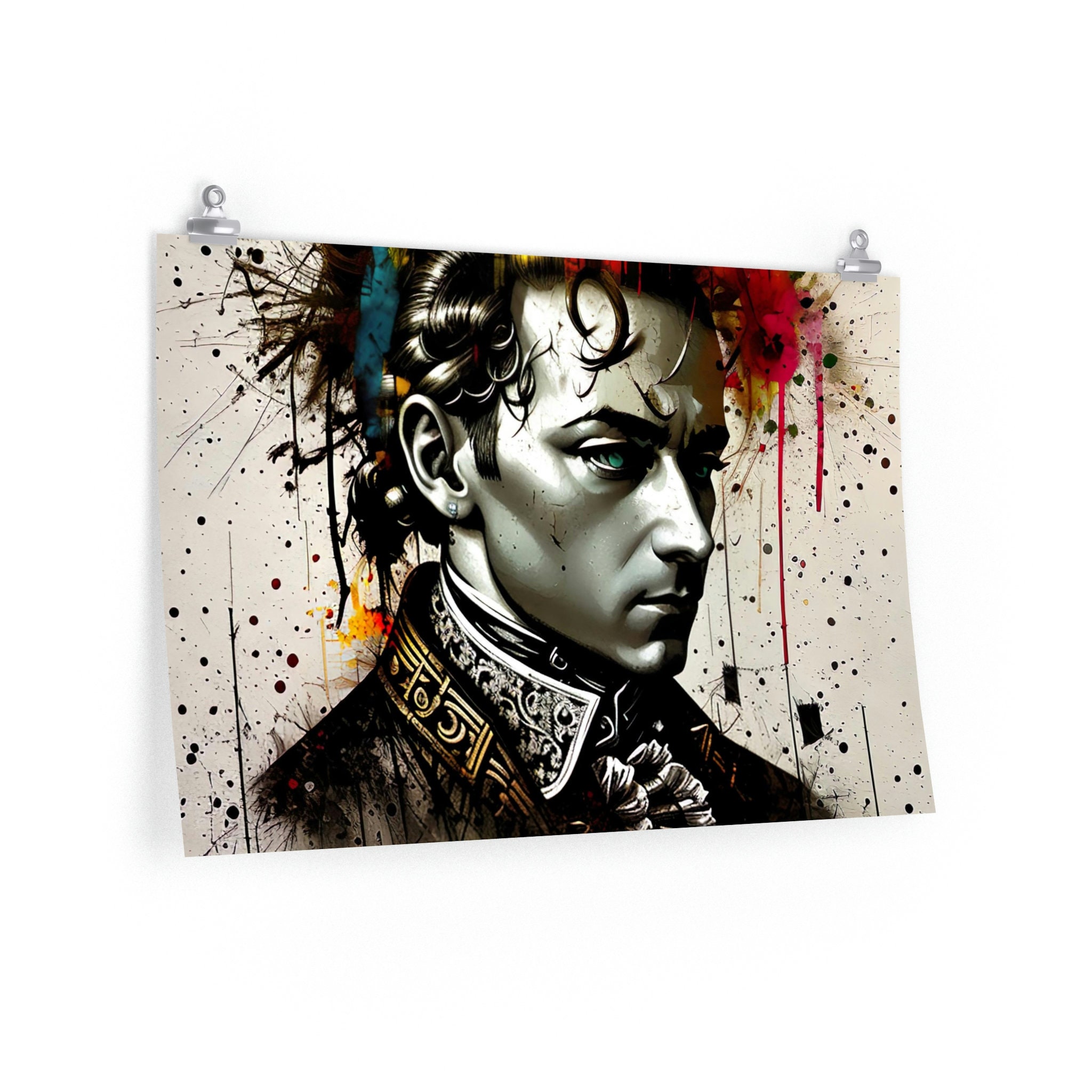 Modern Art Mozart Poster Wolfgang Mozart Wall Art Composer Wall Decor ...