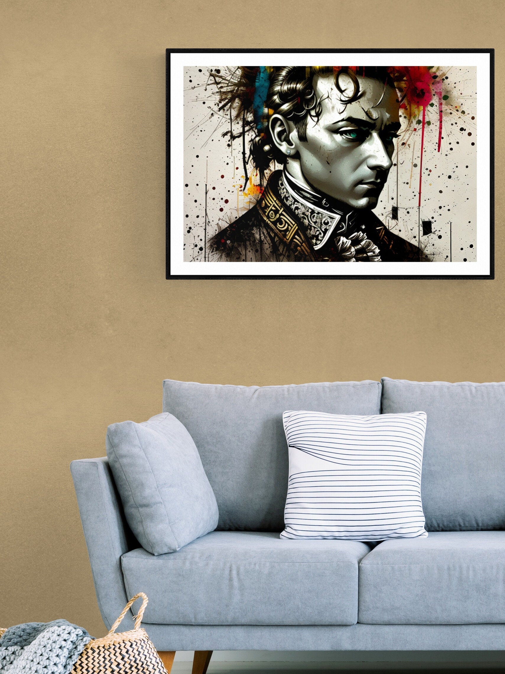 Modern Art Mozart Poster Wolfgang Mozart Wall Art Composer Wall Decor ...