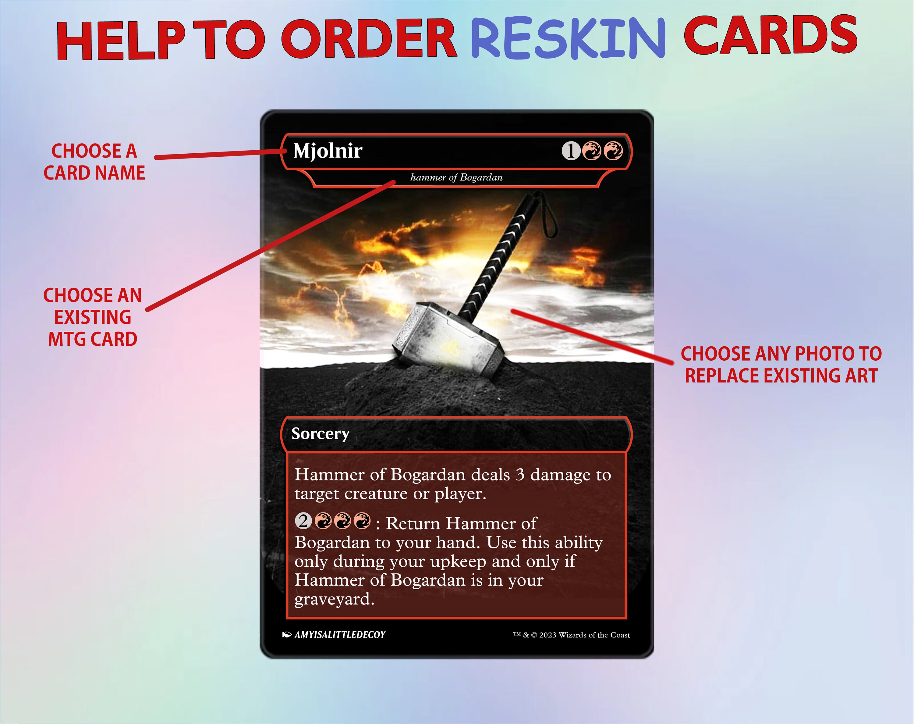 Custom Magic the Gathering Card physical Digital Personalized MTG ...