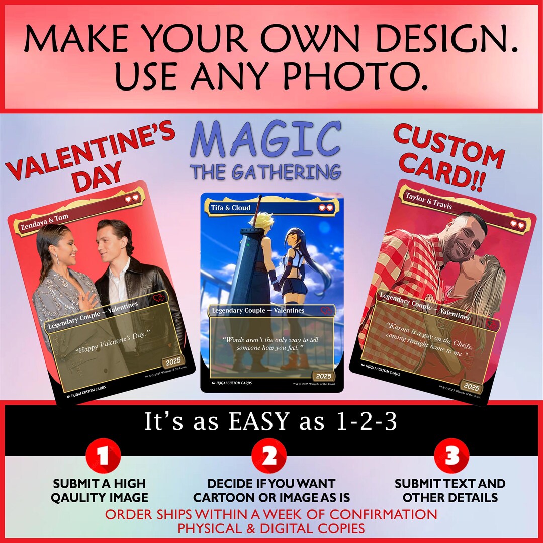 Custom Valentine's Day Magic the Gathering Card (physical + Digital ...