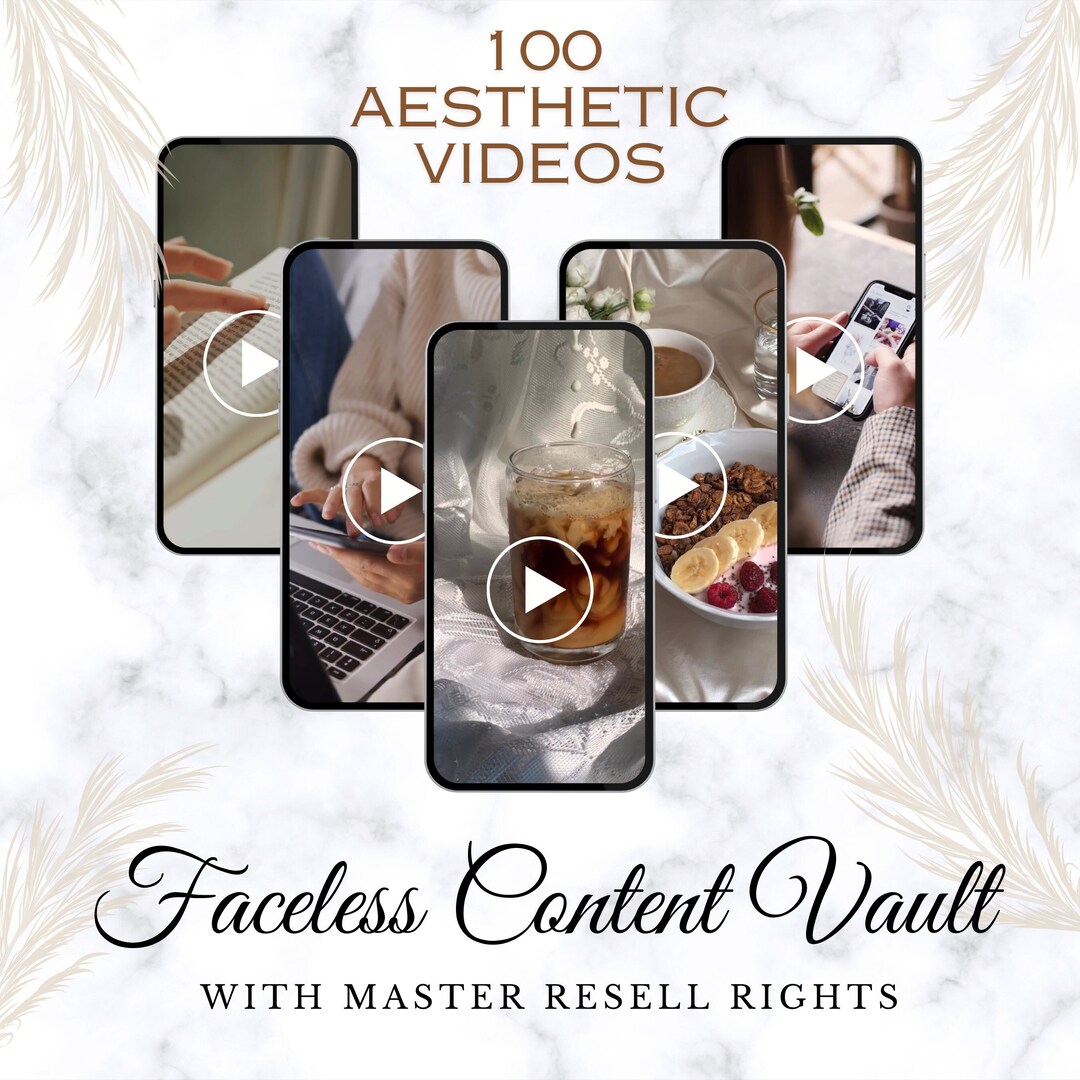 Faceless Content Vault 100 HD Stock Videos 40 Post & Stories Templates ...