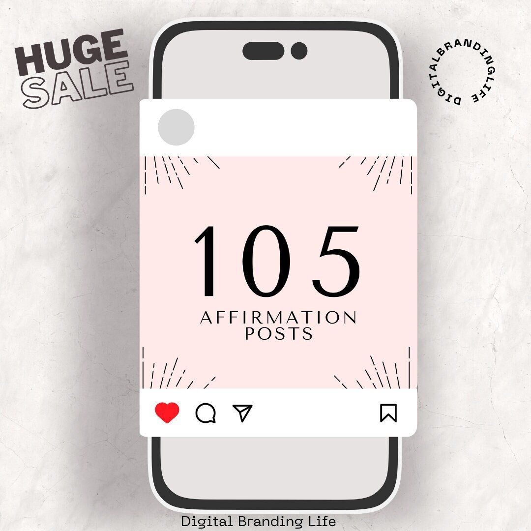100 Affirmation Posts for Social Media Instagram Quotes Pack | Positive ...