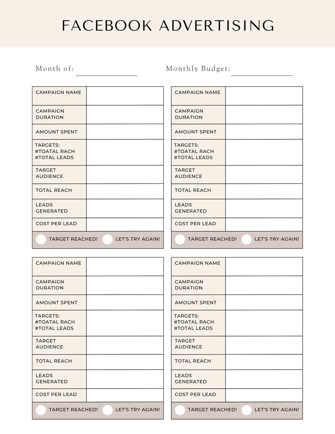 25 Page Real Estate Agent Planner Journal | Printable Notebook for ...