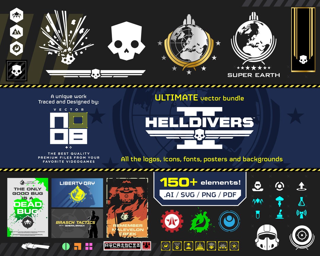 Helldivers II Ultimate Vector Bundle Digital Files / DIY helldivers ...