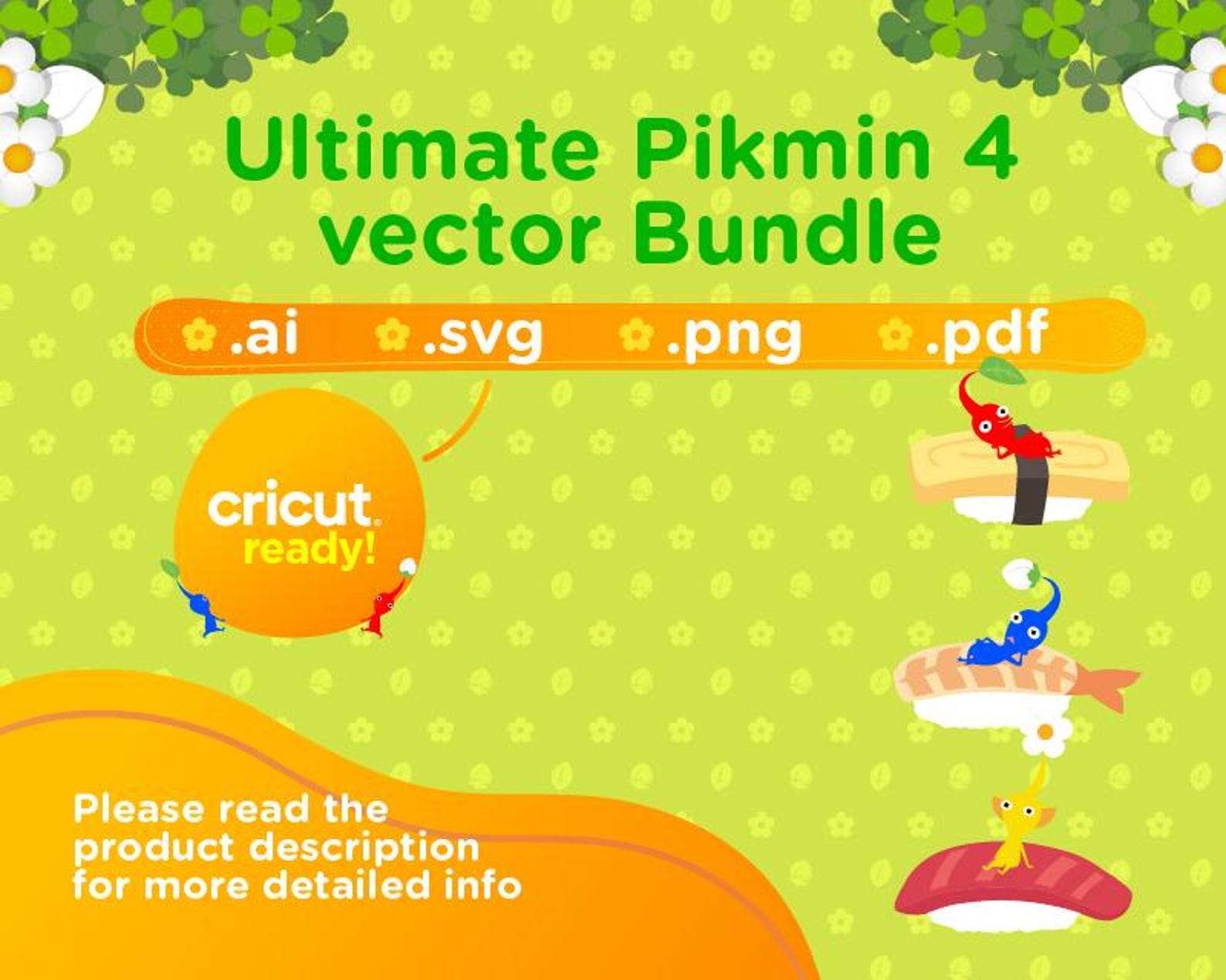 Pikmin Vector Bundle Digital Files / DIY Pikmin Gifts and Merchandise ...