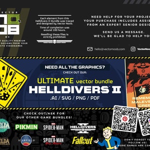 Helldivers II Basic Vector Bundle Digital Files / DIY Helldivers Gifts ...