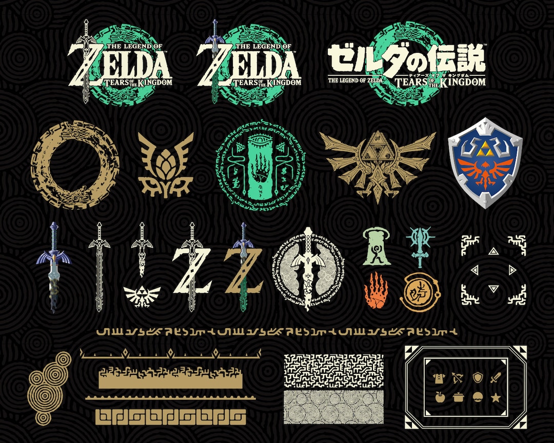 The Legend Of Zelda Tears Of The Kingdom Logo Svg Bundle Etsy