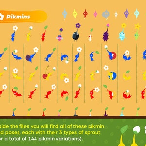 Pikmin 4 Vector Bundle Digital Files / DIY Pikmin Gifts and Merchandise ...