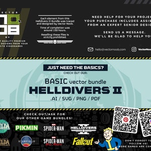 Helldivers II Ultimate Vector Bundle Digital Files / DIY Helldivers Gifts and Merchandise ...