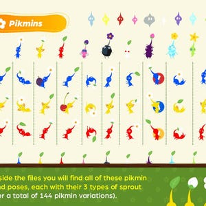Pikmin Vector Bundle Digital Files / DIY Pikmin Gifts and Merchandise ...