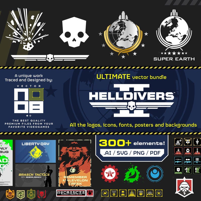 Helldivers Logos - Etsy