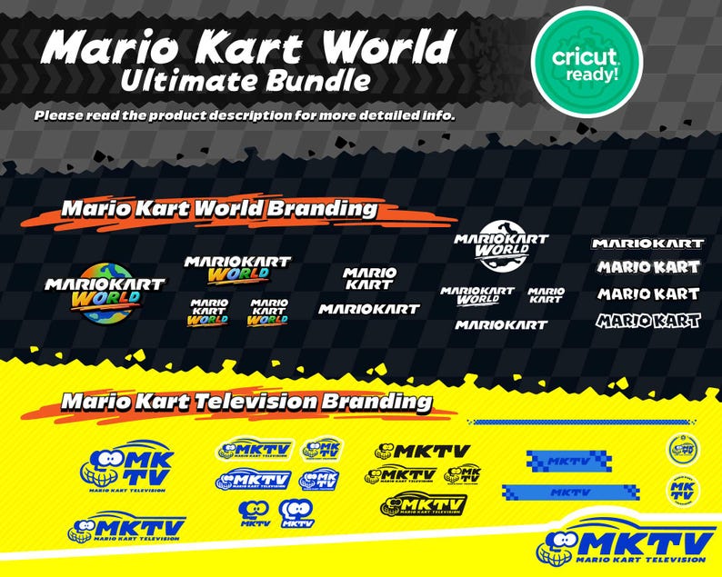 Mario Kart World Ultimate Bundle / MKW / DIY Gifts / Illustrator ...