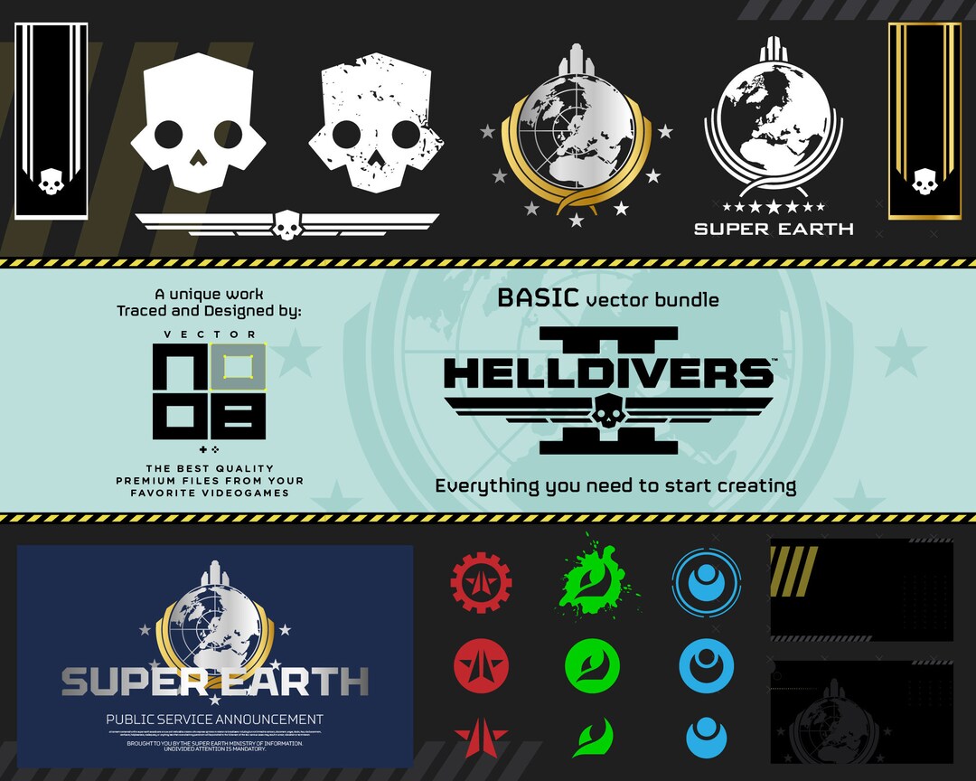 Helldivers II Basic Vector Bundle Digital Files / DIY helldivers gifts ...